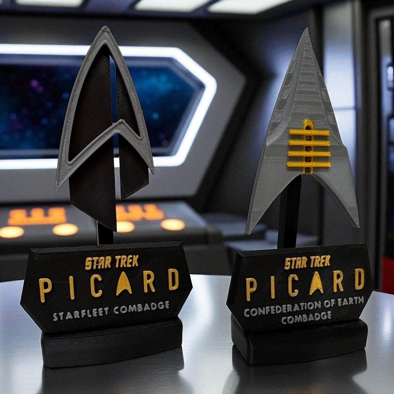 Combadge | Picard | 3D Printed | TV Movie Memorabilia Replica Props ...